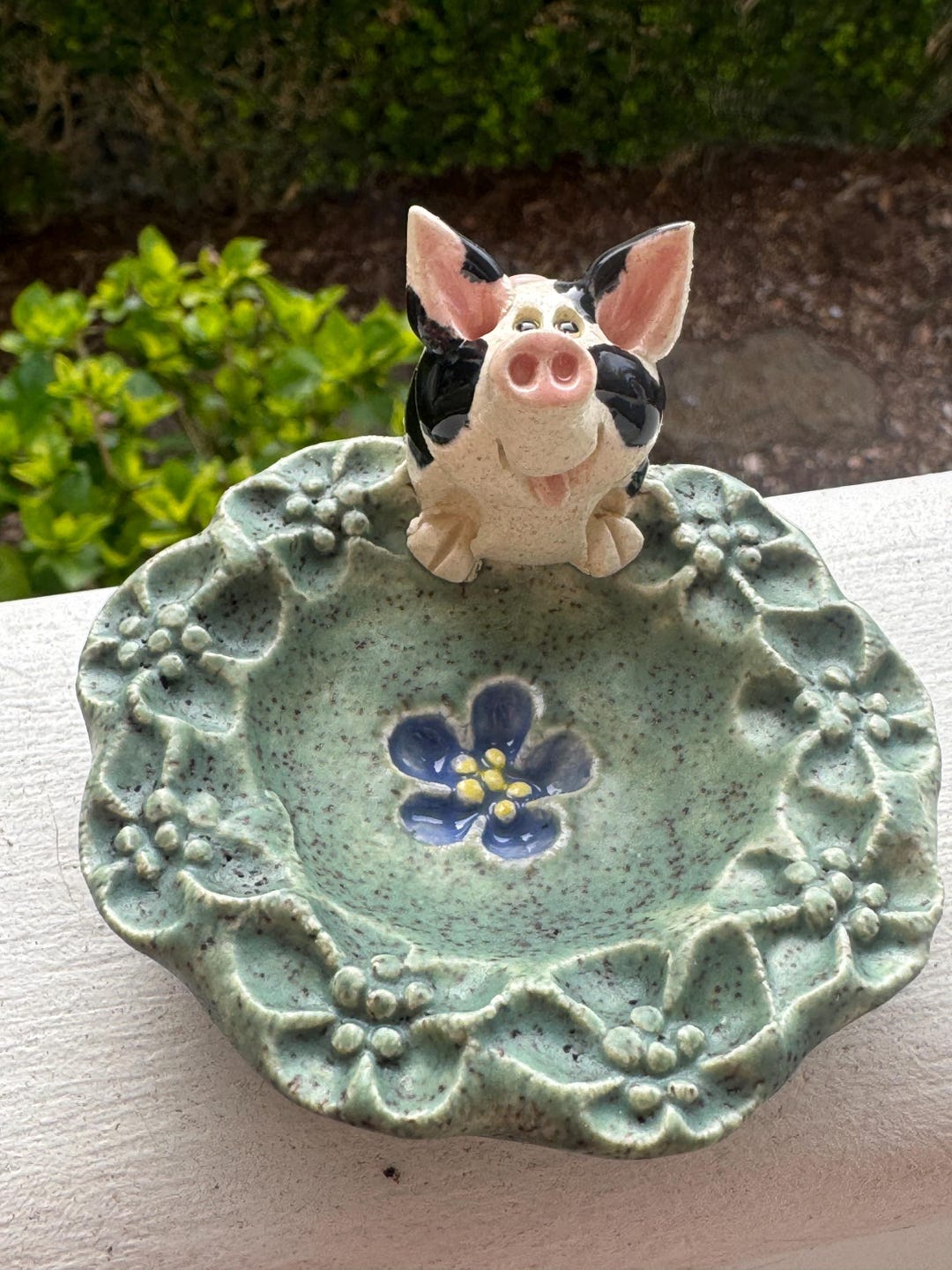Pig Jewelry Holder, Hand Made Pigs, Stoneware Pigs, Clay Pigs Pencepets ...