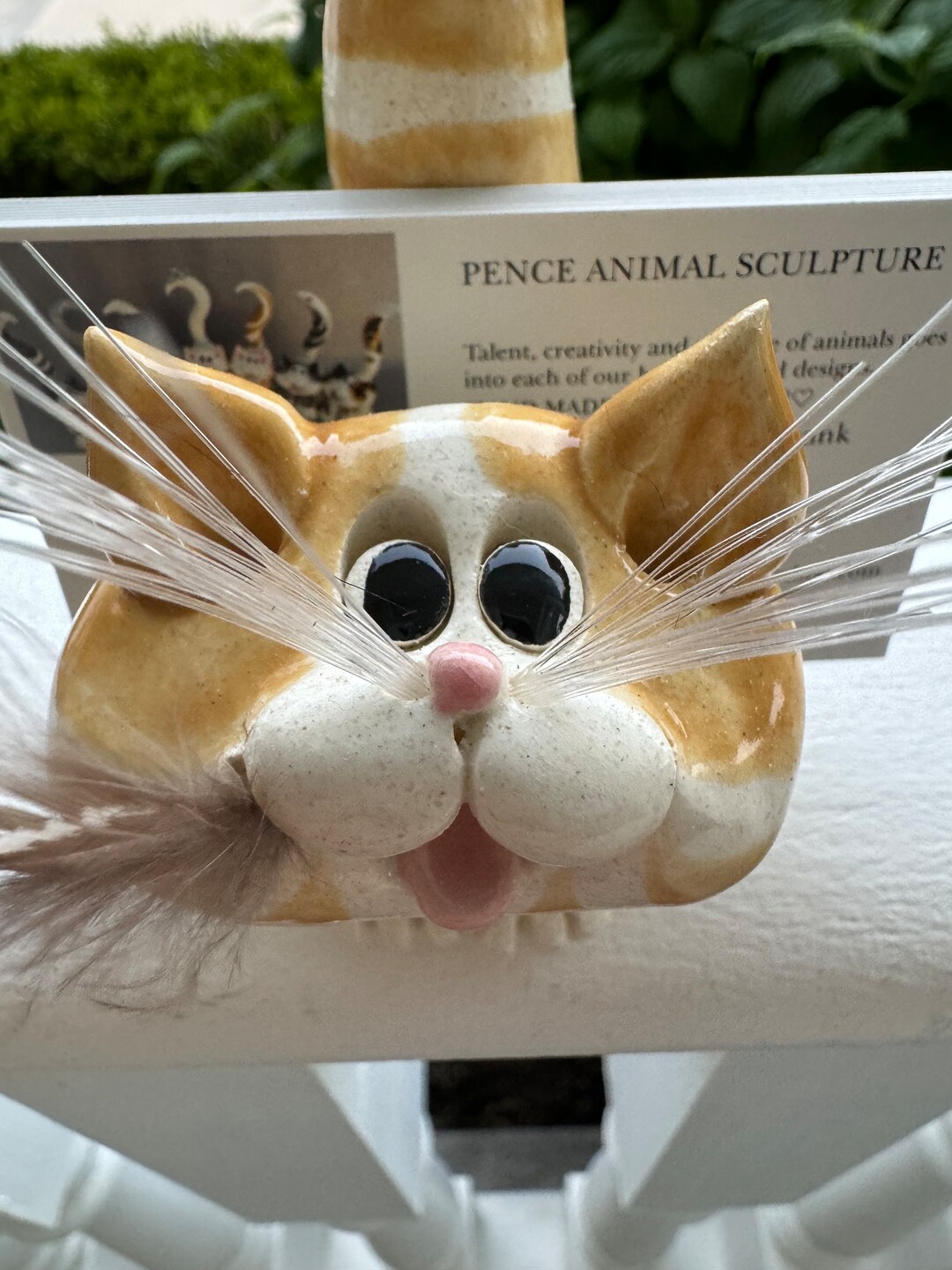 Orange Tabby Cat Cell Phone Holder, Card Holder, Cats, Handmade Cats ...