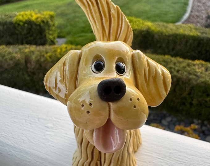 Golden Retriever, Clay Retriever, Ooak, Dogs, Hand Made, Hand Sculpted ...