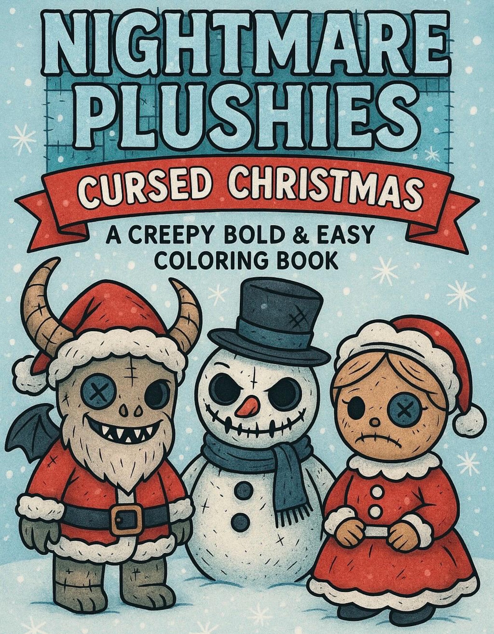 Nightmare Plushies Cursed Christmas Bold and Easy Coloring Book - Etsy