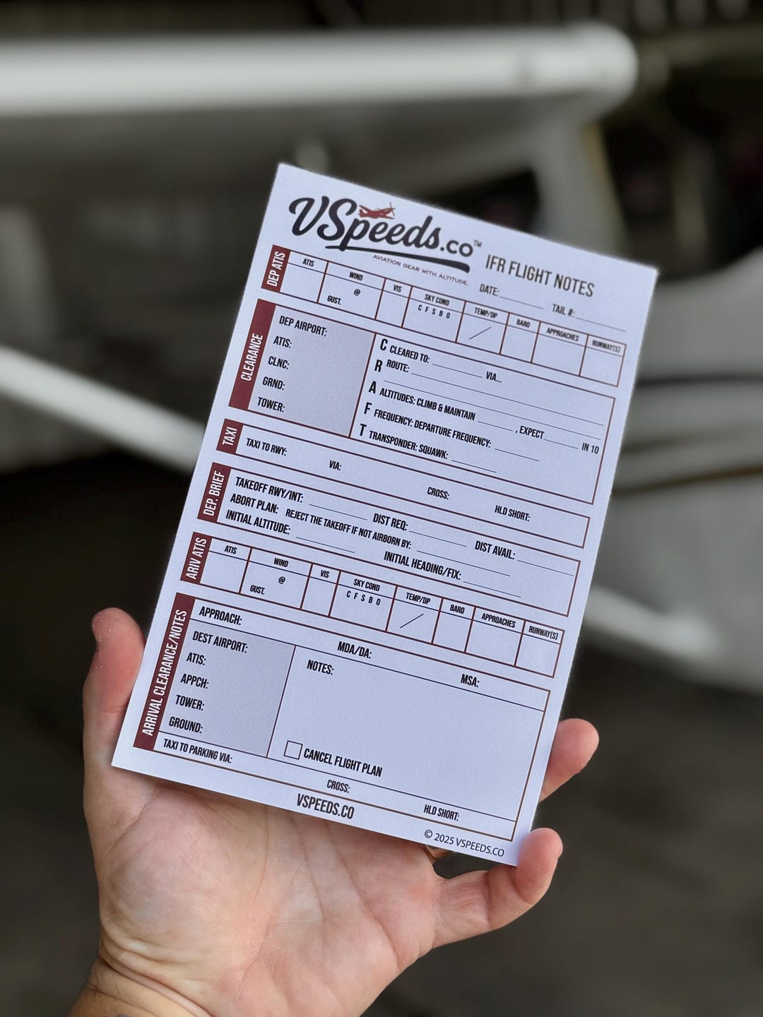 IFR Notepad for Pilots – Instrument Flight Kneeboard Notes Pad ...