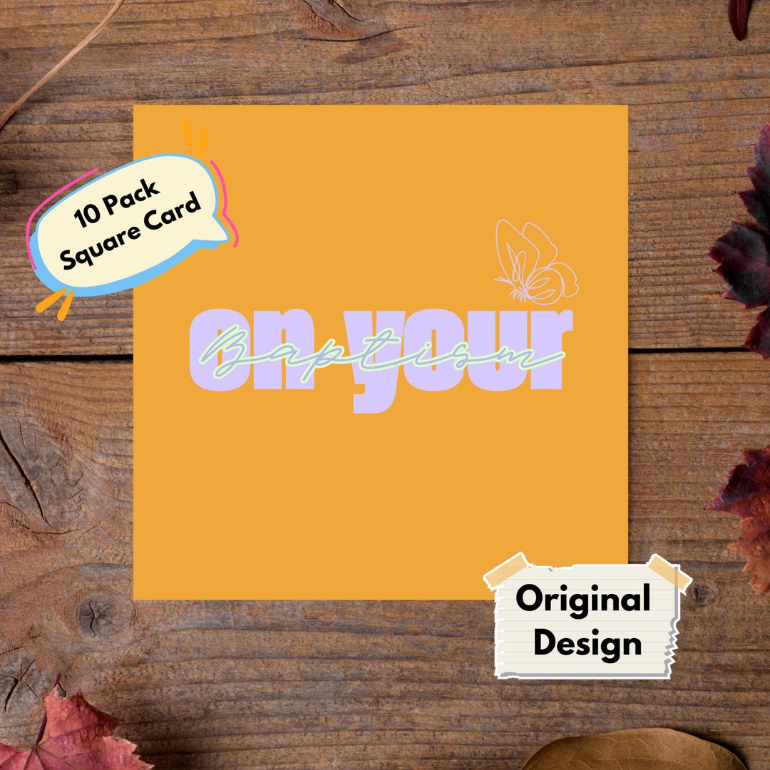 Youth Baptism Card for Her #3 Pack of 10 Card for Young Adults ...