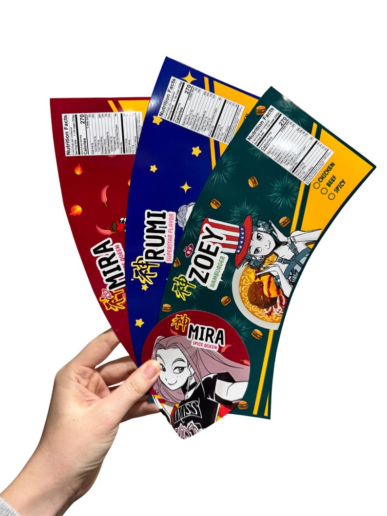 Kpop Inspired Ramen Labels Cut Out - Etsy