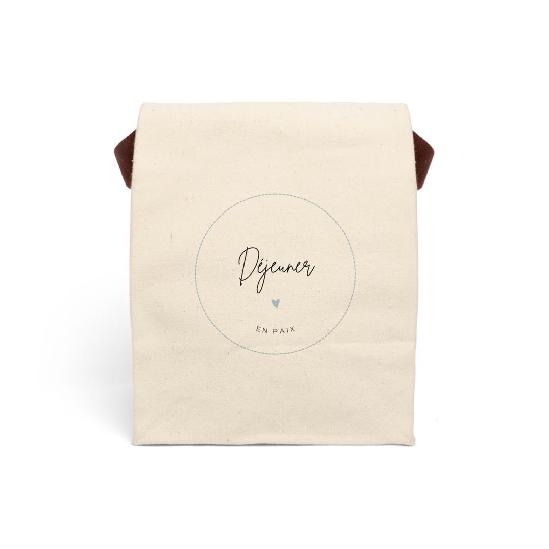 Natural Canvas Lunch Bag. Lunch in Peace, Out of Self-love. - Etsy