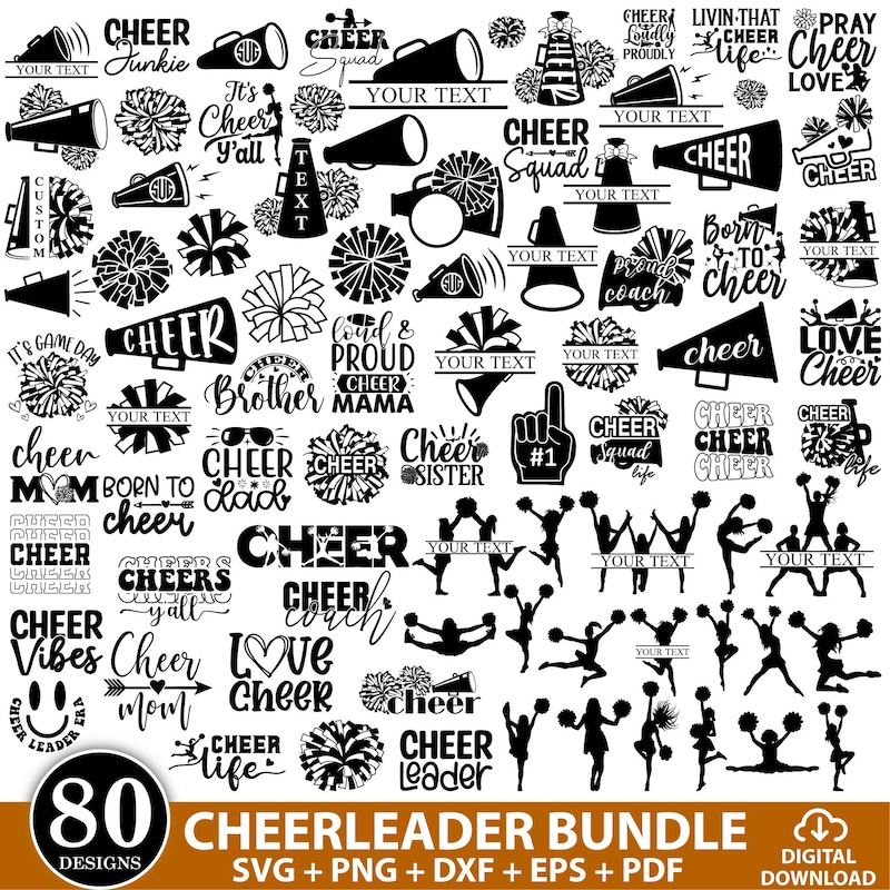 Cheer Pom Poms Megaphone - Etsy