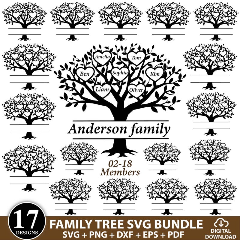 Heart Tree Monograms - Etsy