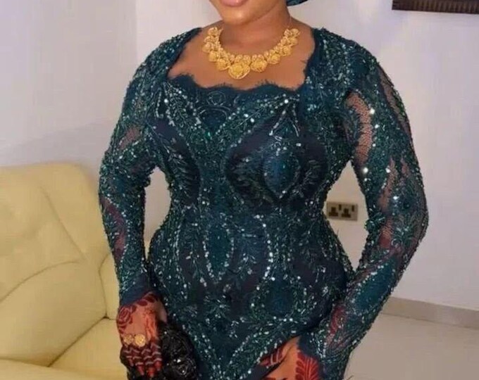 Handmade African Lace Wedding Dress: Elegant Cultural Gown - Etsy