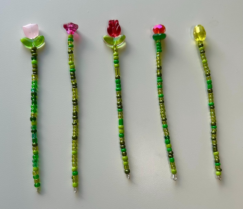 Mini Beaded Flowers - Etsy