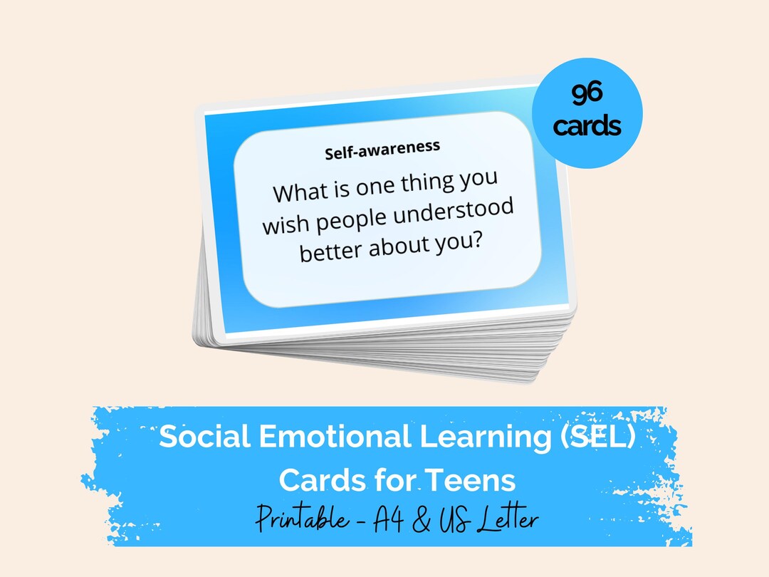 SEL Cards for Teens | Social Emotional Learning Activities ...