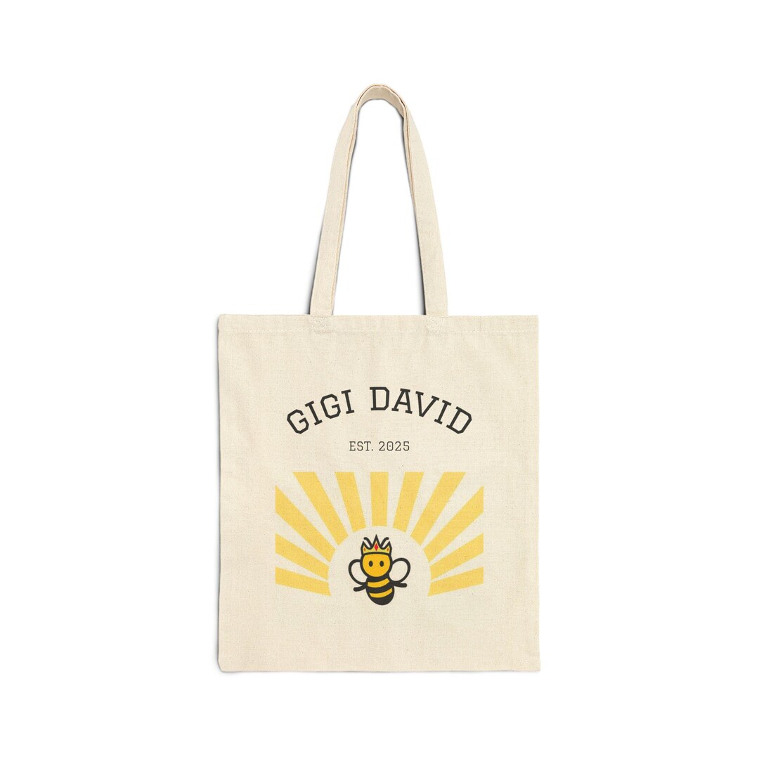 Queen Bee Canvas Tote: Eco-friendly Reusable Shopper for Nature Lovers ...