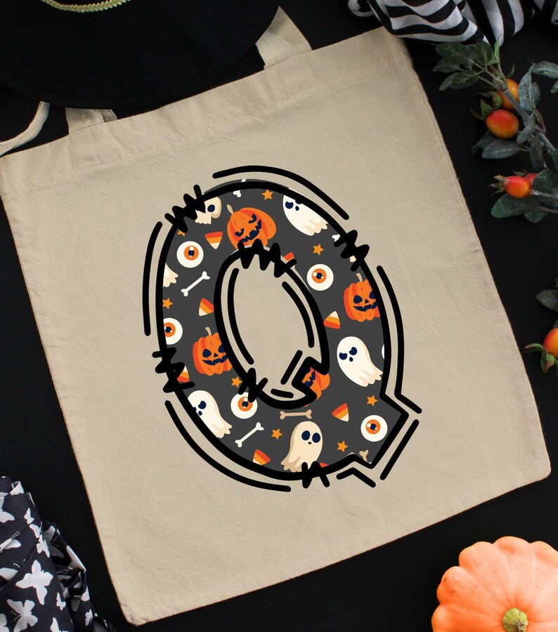 Halloween Alphabet SVG | Doodle Letter PNG Bundle | Halloween Clipart ...