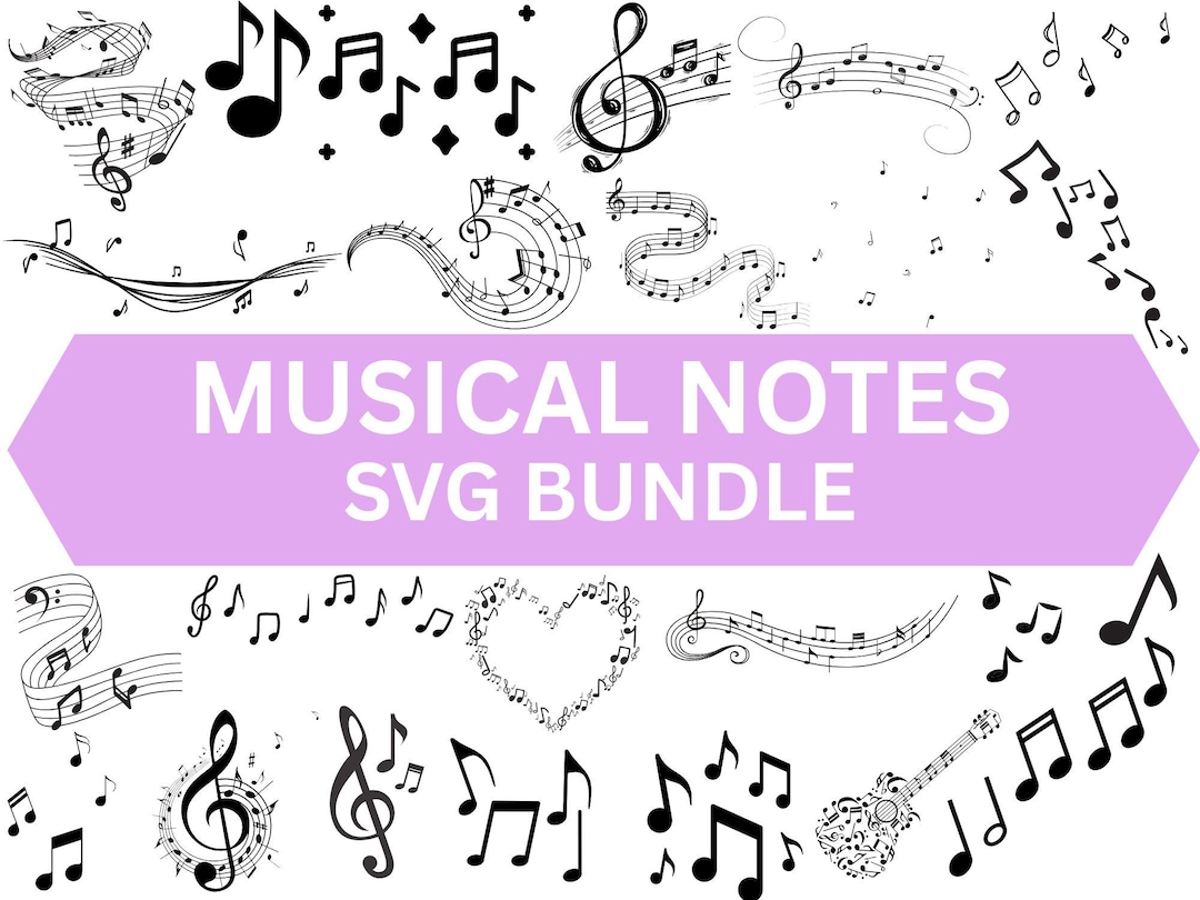 Musical Notes SVG: Music Key Vector Art (digital Download) - Etsy