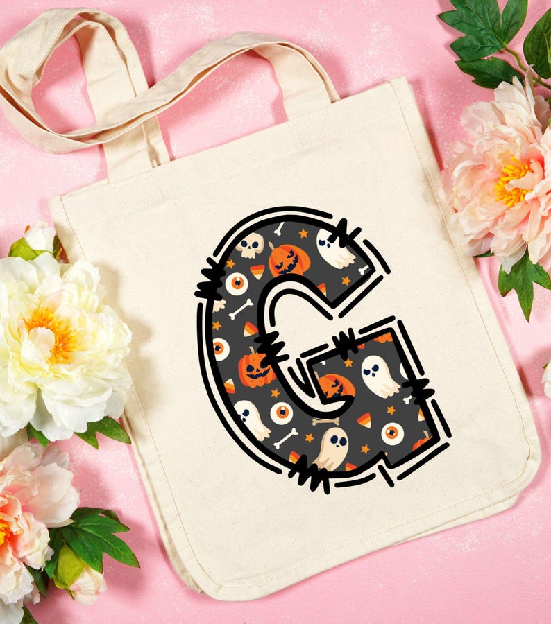 Halloween Alphabet SVG | Doodle Letter PNG Bundle | Halloween Clipart ...