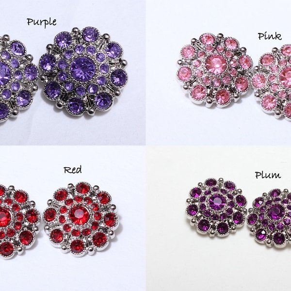 Rhinestone Buttons - Etsy