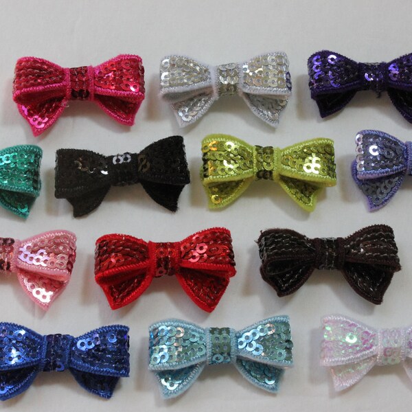 Mini Sequin Bow - Etsy