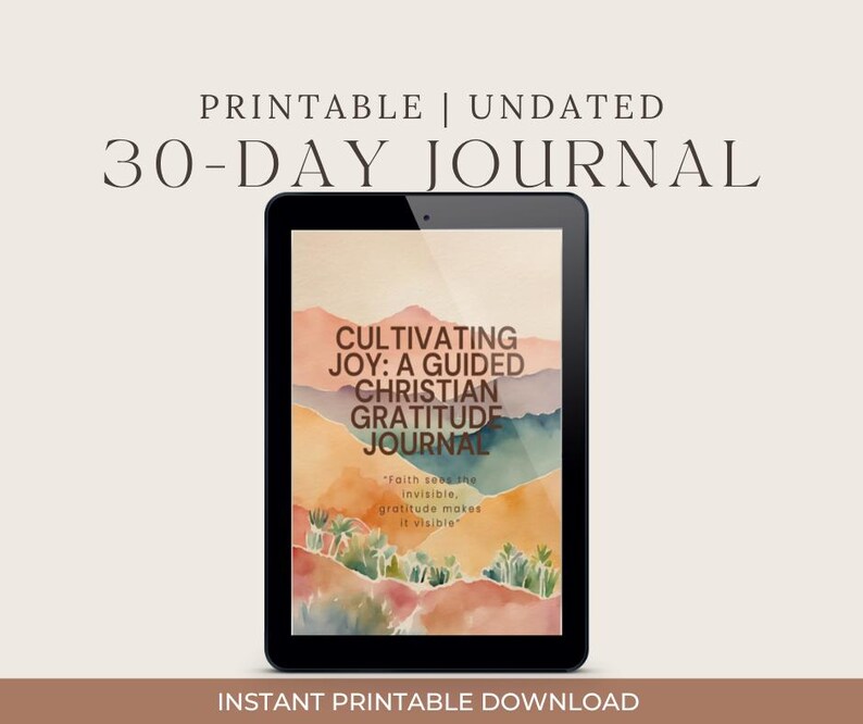 30-day Christian Gratitude Journal | Faith-based Printable With Daily ...