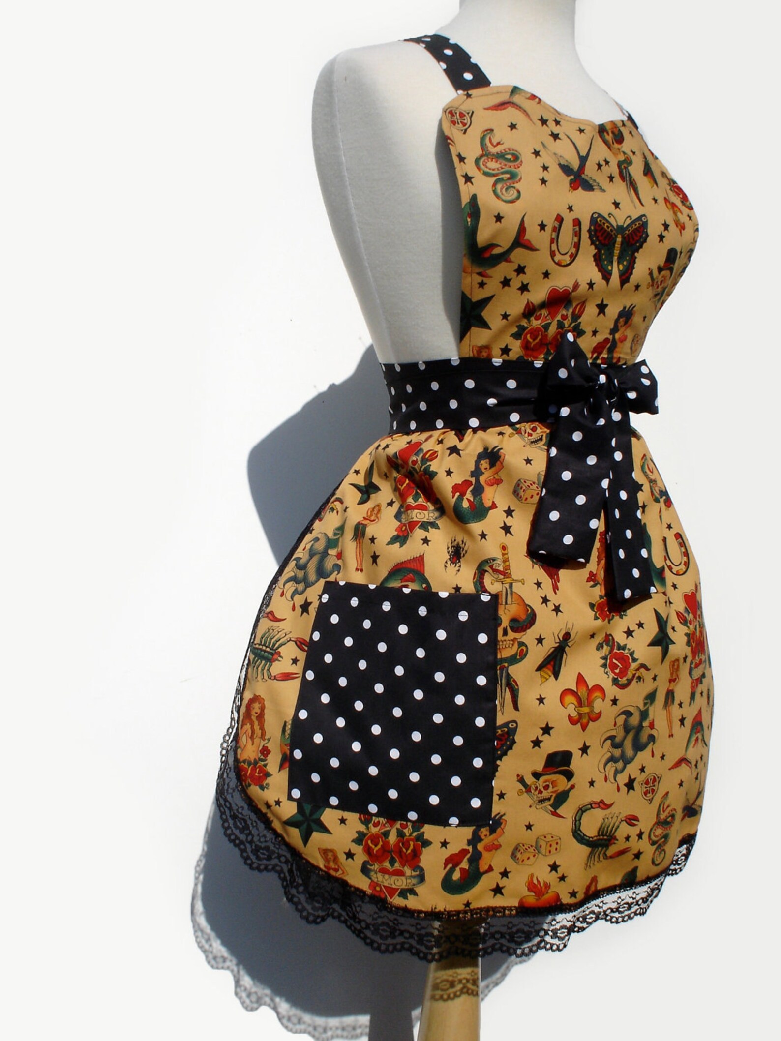 Retro Apron 1950s Vintage Inspired Tattoo Art Apron FREE - Etsy