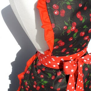 Retro Apron Vintage Inspired Cherry Apron Free Shipping - Etsy