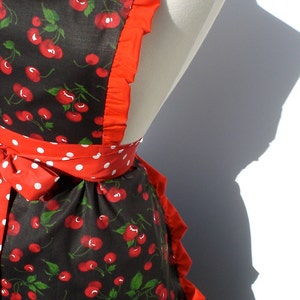 Retro Apron Vintage Inspired Cherry Apron Free Shipping - Etsy
