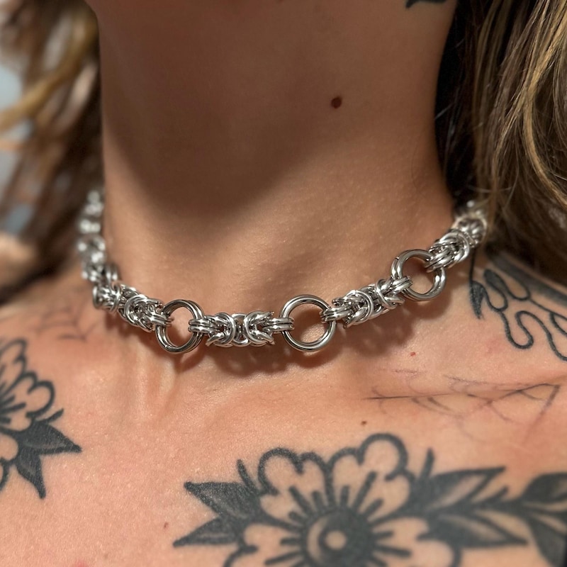 Grunge Chainmail Necklace - Etsy