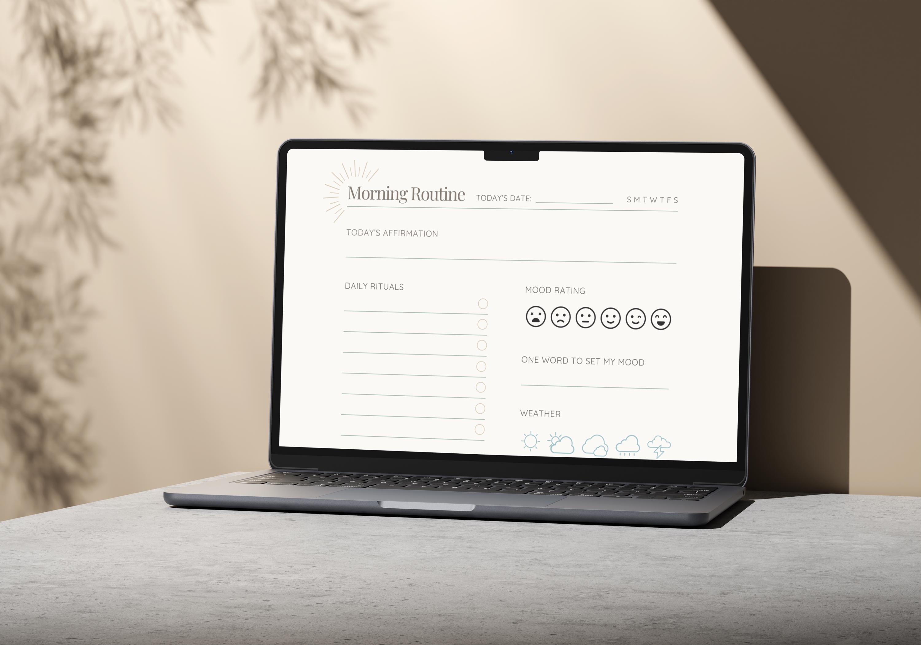 Morning Routine Tracker | Printable Daily Habit Planner | Digital Self ...