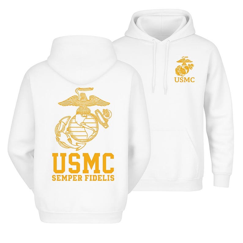 USMC Semper Fidelis Hoodie – Marine Corps Emblem - Etsy