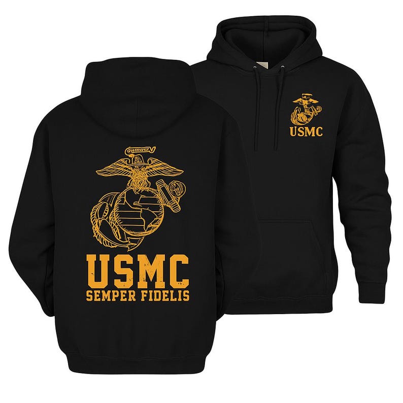 USMC Semper Fidelis Hoodie – Marine Corps Emblem - Etsy