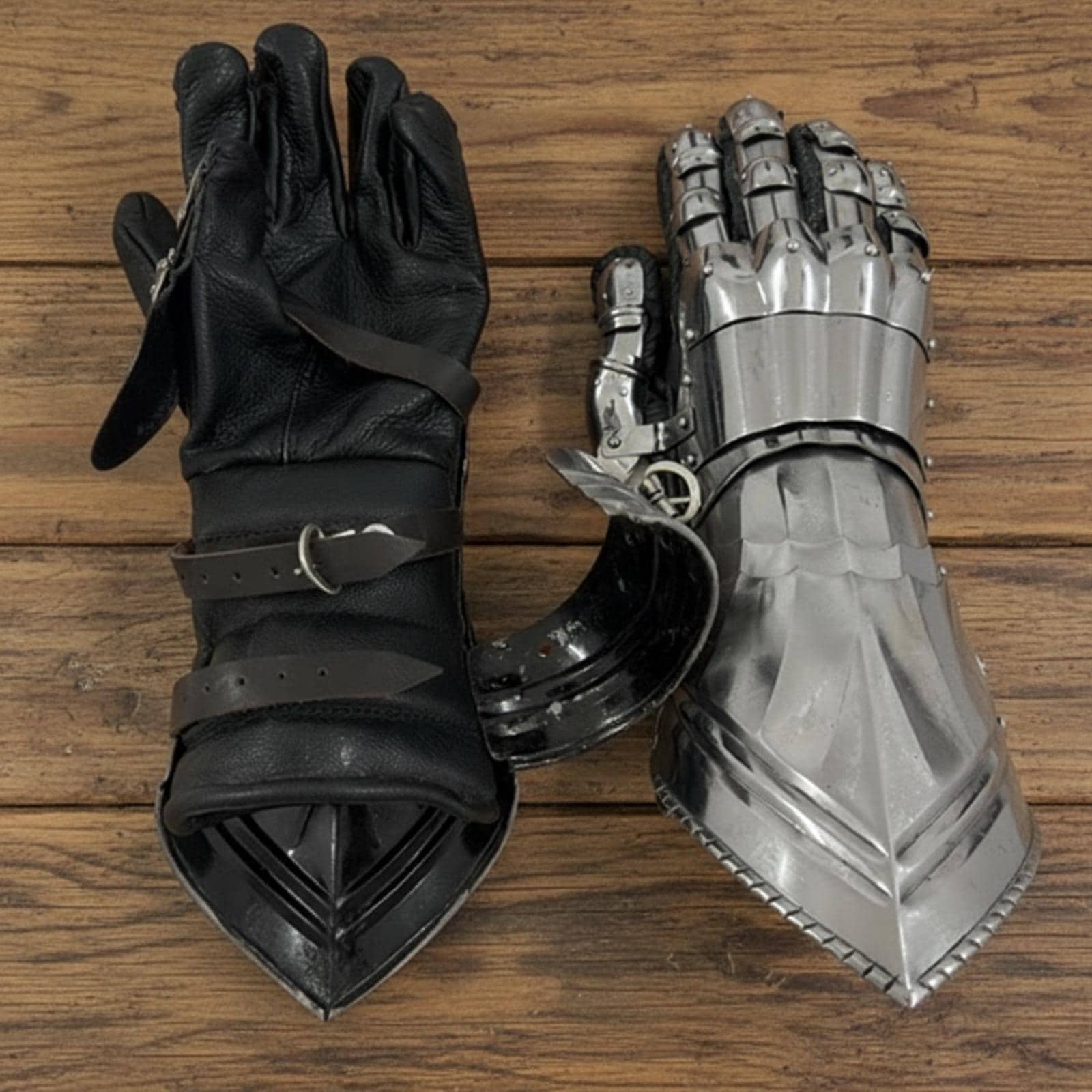 Medieval Steel Gauntlet Gloves – Knight Armor Hand Protection for LARP ...