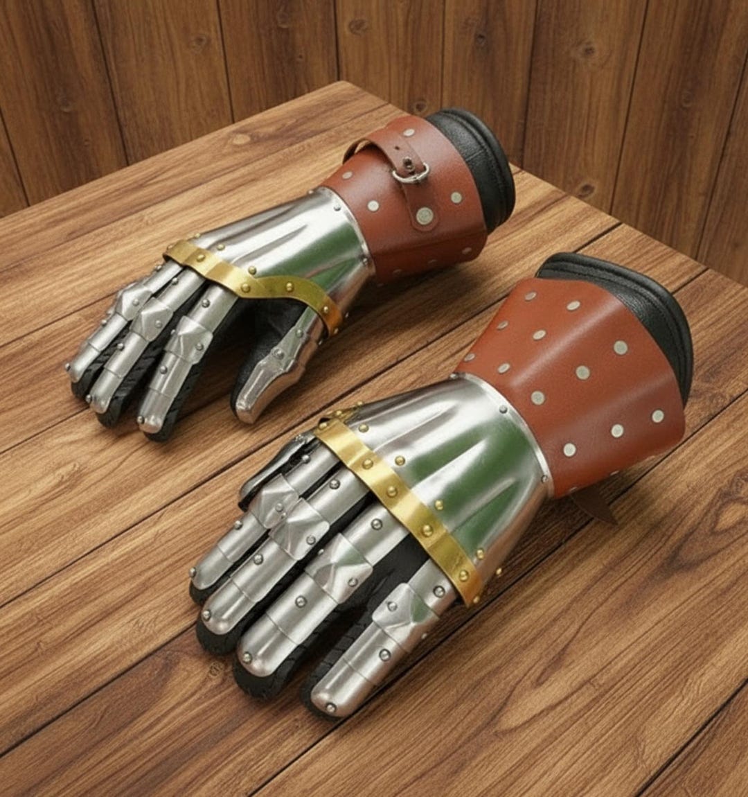 Medieval Iron Gauntlets – Viking Armor Gloves, 16G Steel & Leather - Etsy
