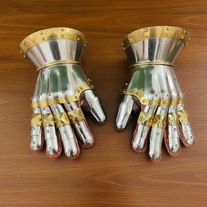 Medieval Iron Gauntlets – Viking Armor Gloves, 16G Steel & Leather - Etsy