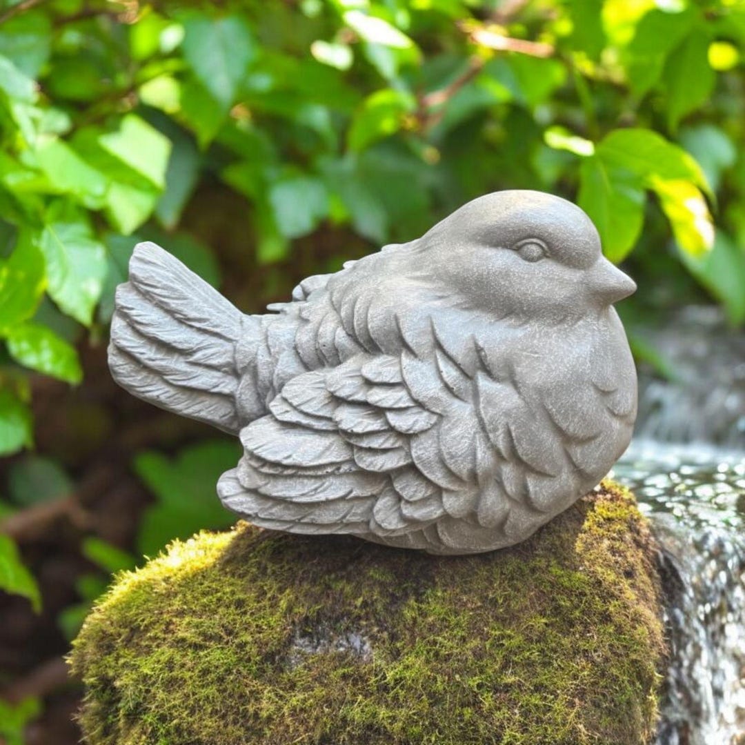 Large Concrete Bird Statue – Handmade Garden & Home Décor - Etsy