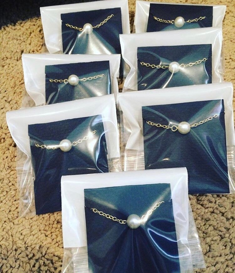 Pulsera simple de oro y perla pulseras de dama de honor - Etsy España