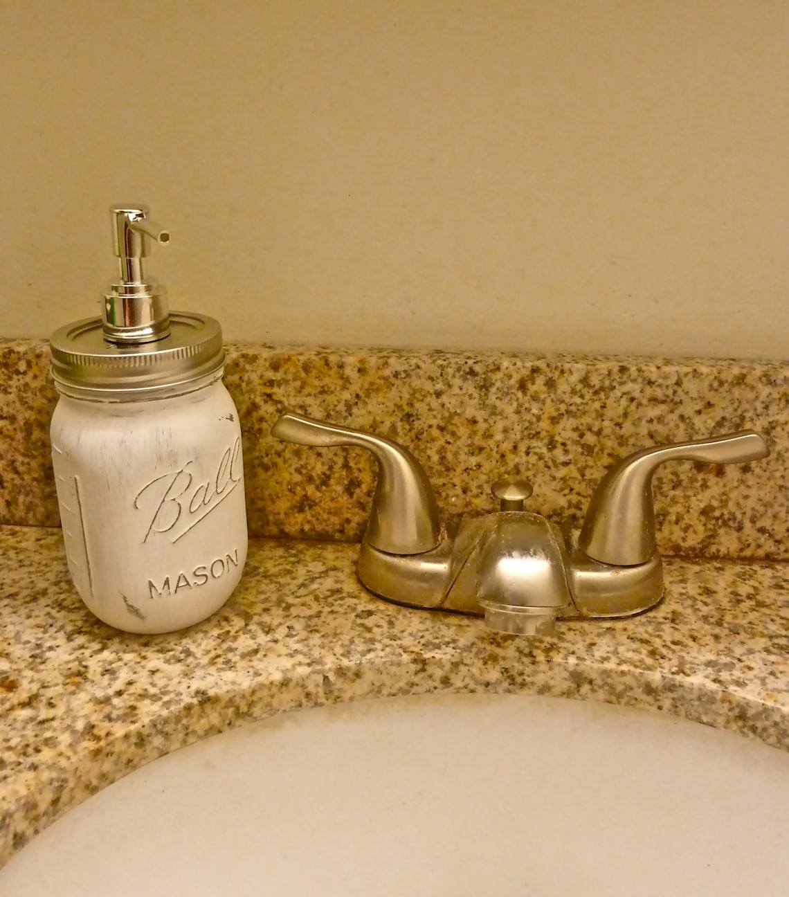 Mason Jar Soap Dispenser, Rustic Soap Dispenser, Distressed Mason Jar ...