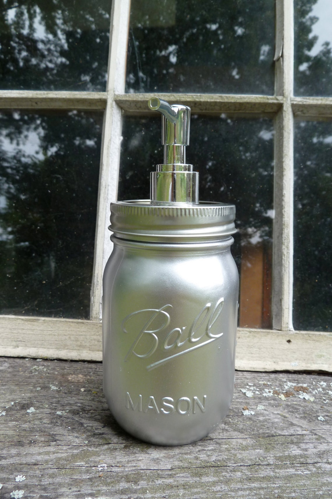 Mason Jar Soap Dispenser, Rustic Soap Dispenser, Distressed Mason Jar ...