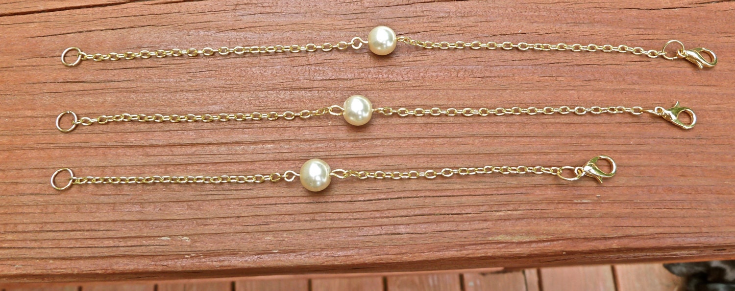 Pulsera simple de oro y perla pulseras de dama de honor - Etsy España