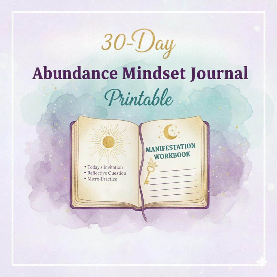 30-day Abundance Mindset Journal Printable | Daily Manifestation ...
