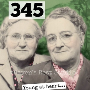 Card #345. Funny Birthday Card. Happy Birthday! Young at Heart ...