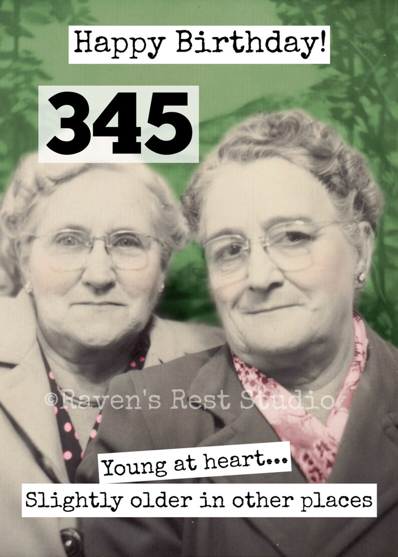 Card 345. Funny Birthday Card. Happy Birthday Young at - Etsy Canada