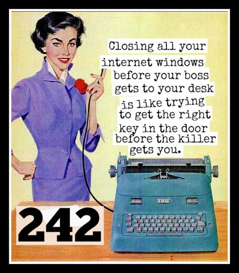 Card 242 Funny Greeting Card Closing All Your Internet Etsy