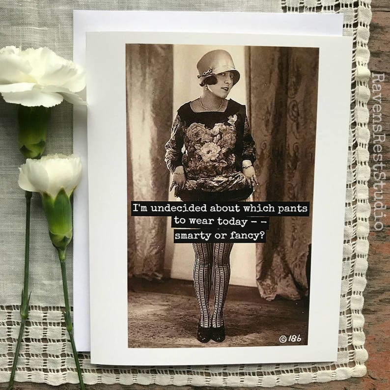 Card 129. Funny Greeting Card. I'm Undecided About Which | Etsy