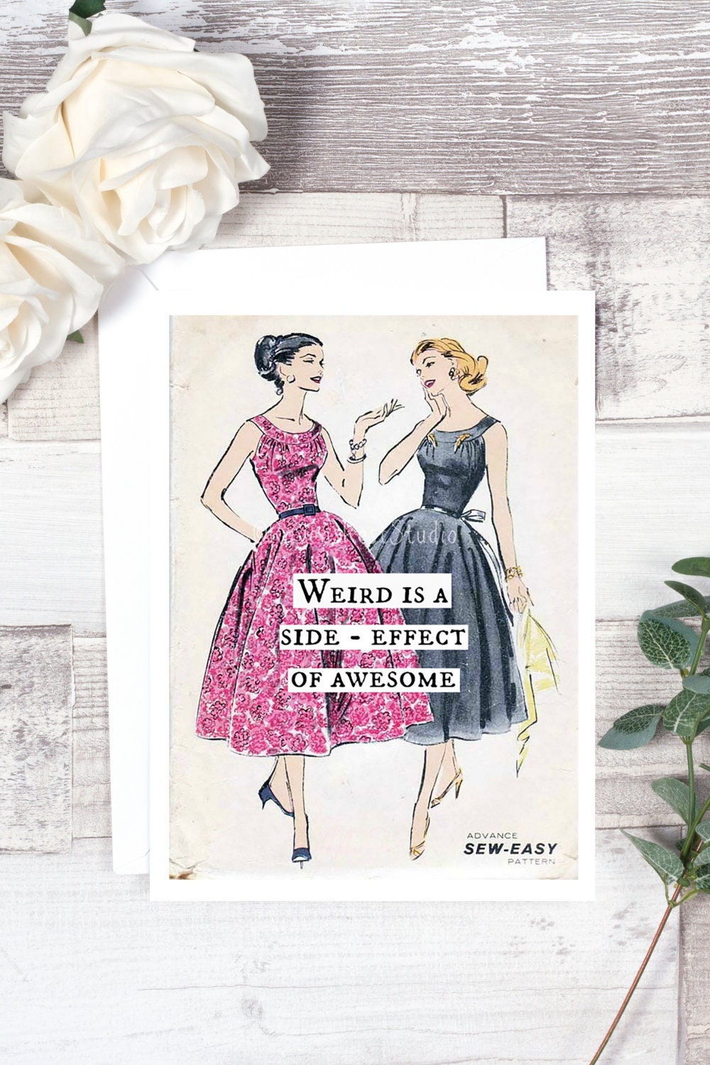 Card 26. Funny Greeting Card. Weird is a Side-Effect of | Etsy