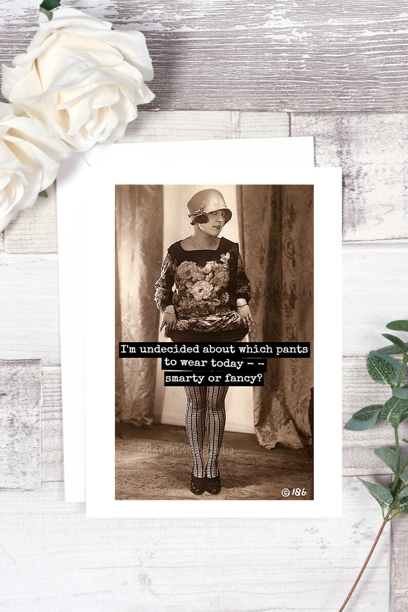 Card 129. Funny Greeting Card. I'm Undecided About Which | Etsy