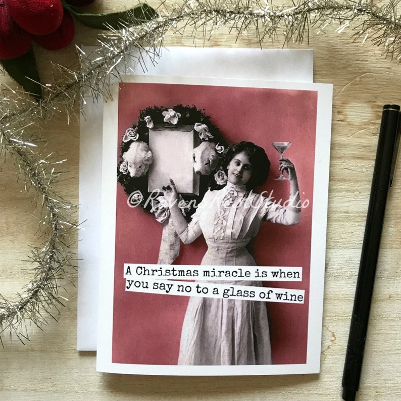 Funny Christmas Card C27 A Christmas Miracle Is When You | Etsy