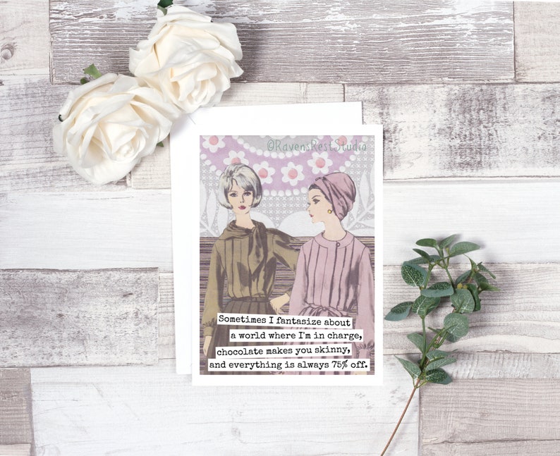 Card #fm88. Funny Friendship Card. Sometimes I Fantasize About A World ...