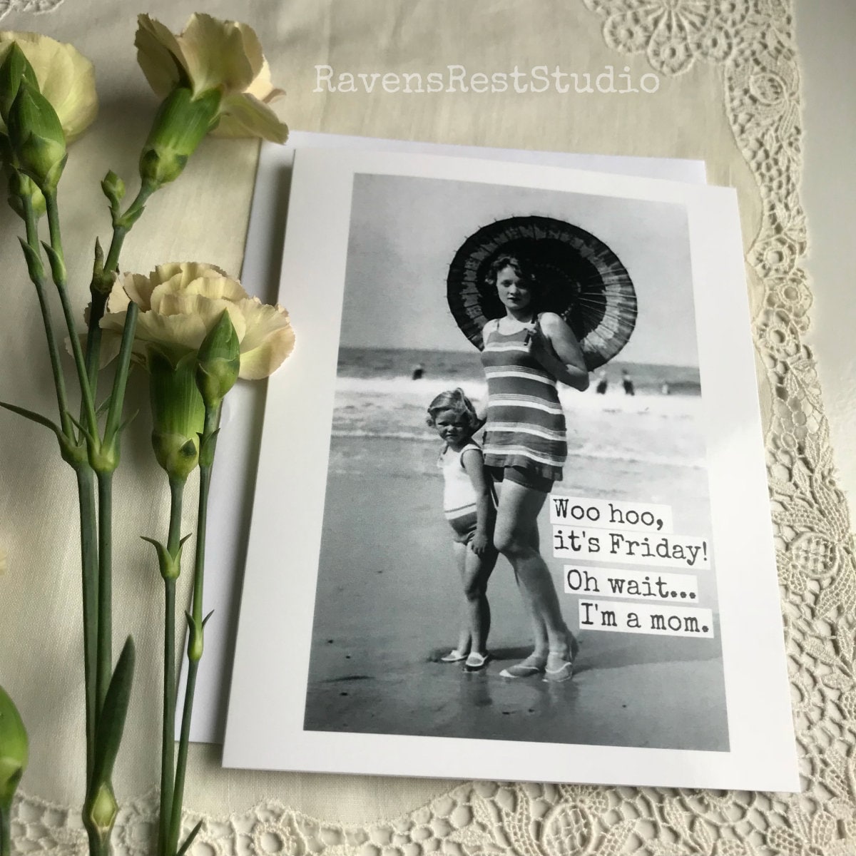 Card 14. New Mom Card. Woo Hoo It's Friday Oh Wait... | Etsy Canada