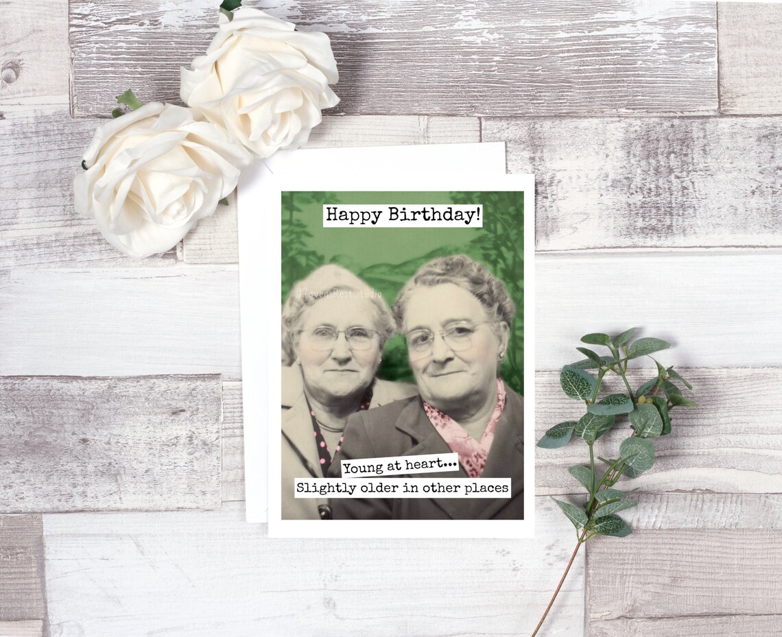 Card 345. Funny Birthday Card. Happy Birthday Young at - Etsy Canada