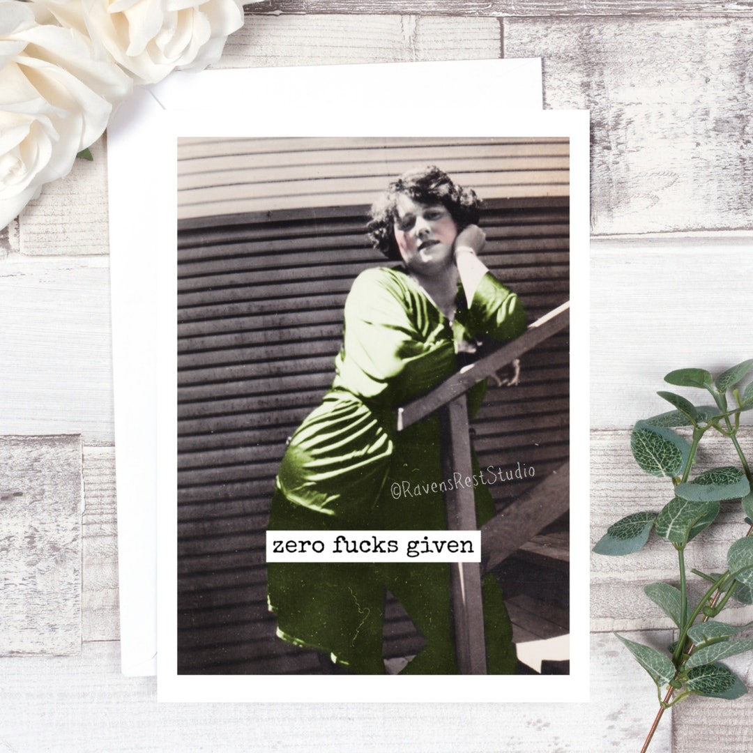 Card 637. Funny Greeting Card. Zero Fucks Given . Friendship - Etsy Canada