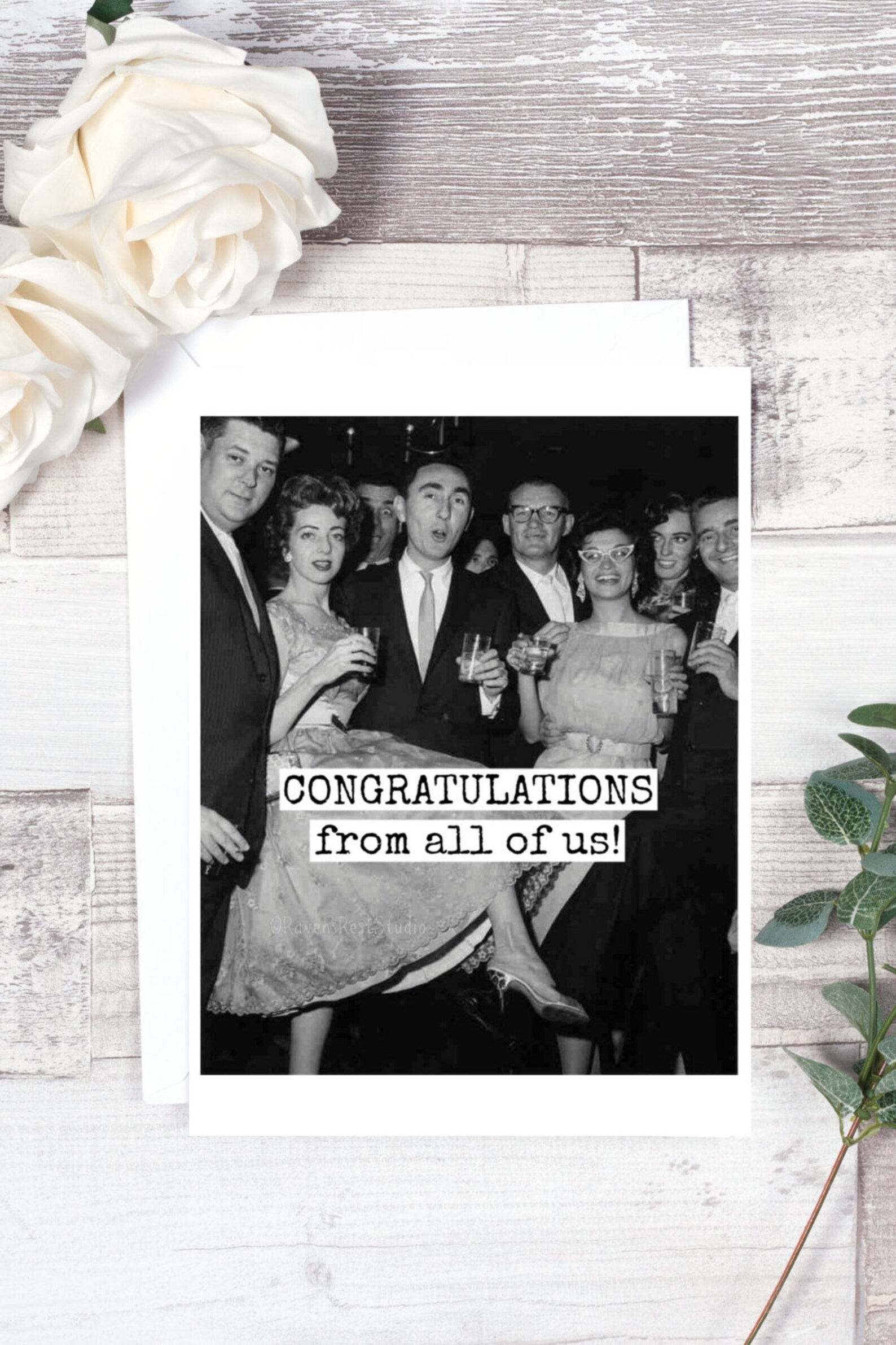 Card 228. Congratulations From All of Us. Greeting Card. | Etsy