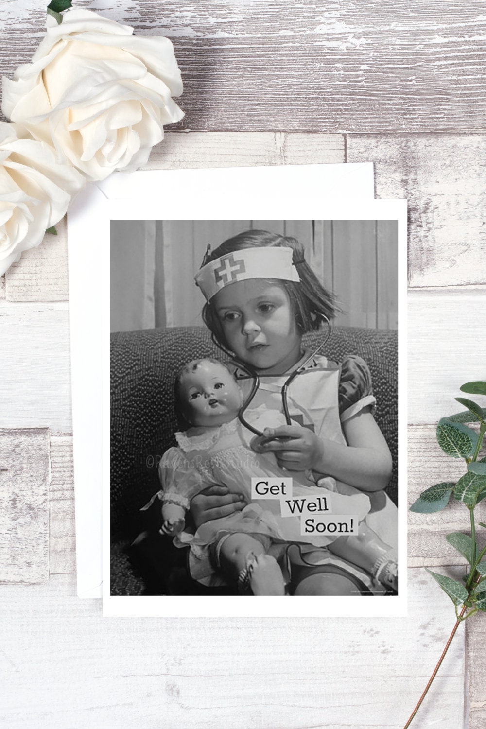 Card #96. Get Well Card. Get Well Soon! Vintage Photo Card. Greeting ...