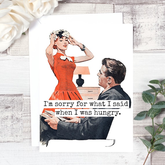Card 123. Funny Greeting Card. I'm Sorry For What I Said | Etsy